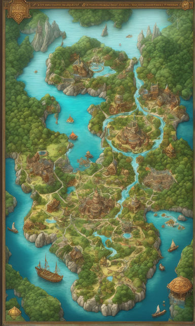 Top down world map of a fantasy theme library for level sele... by Jake ...