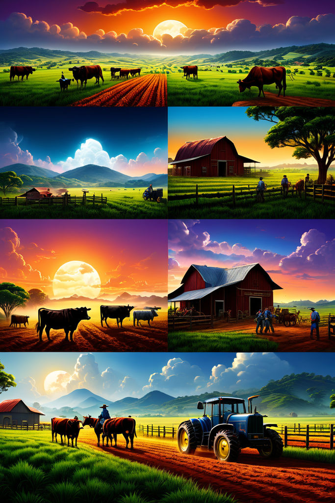 A Brazilian farm with highly detailed and intricate 3D pastu... by ...