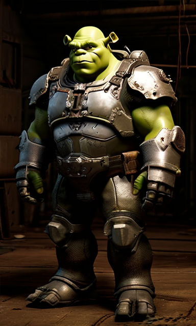 Shrek in power armor. by Jhon Limaylla - Playground