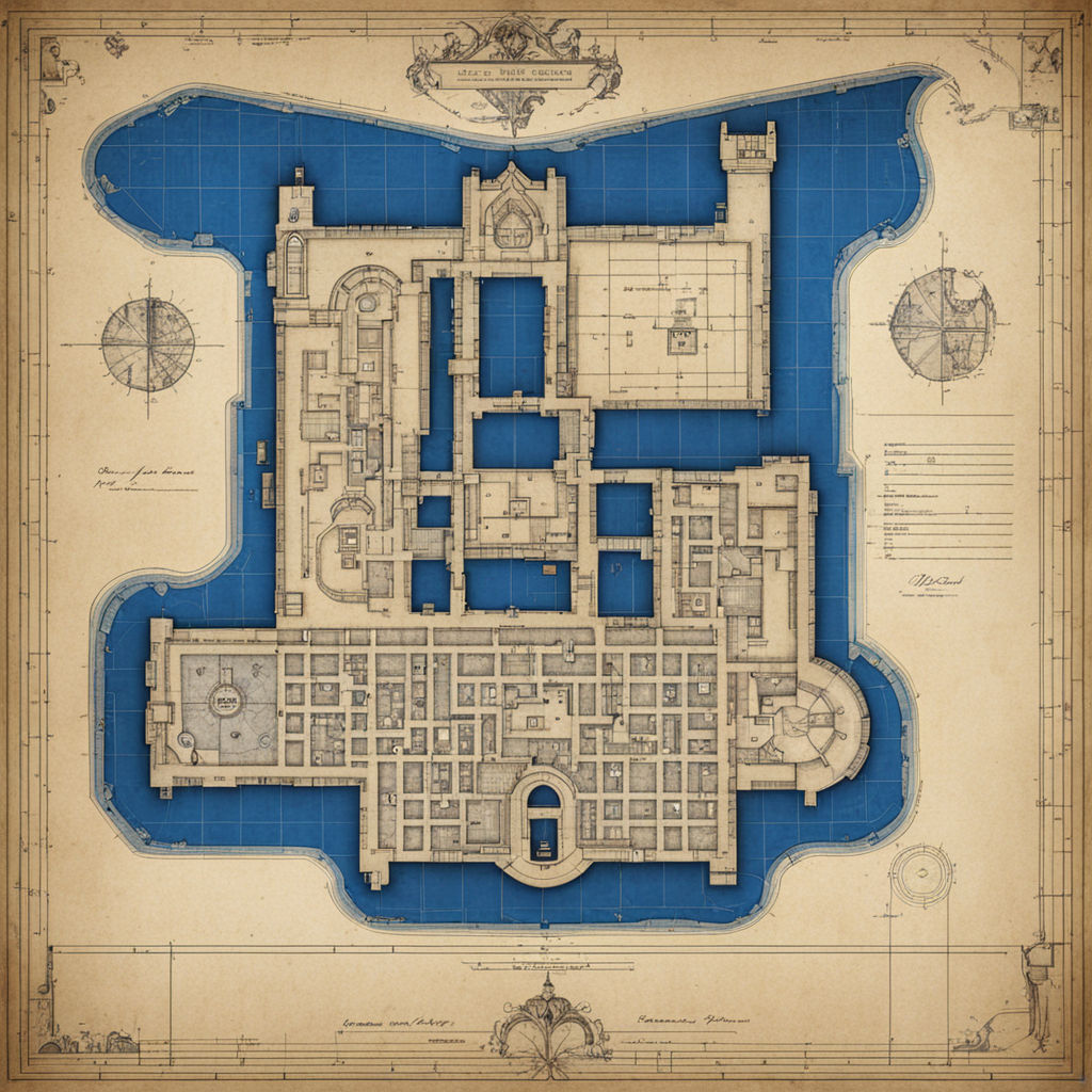 Blueprint map of a castle by Jonathan Panada - Playground