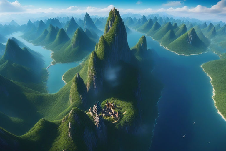 A captivating aerial animation from the summit of the animat... by ...