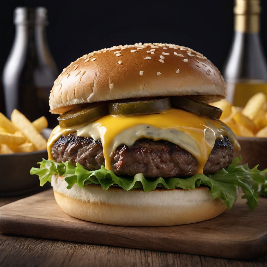 Cheeseburger with layers of roasted beef by PratomoW48 - Playground