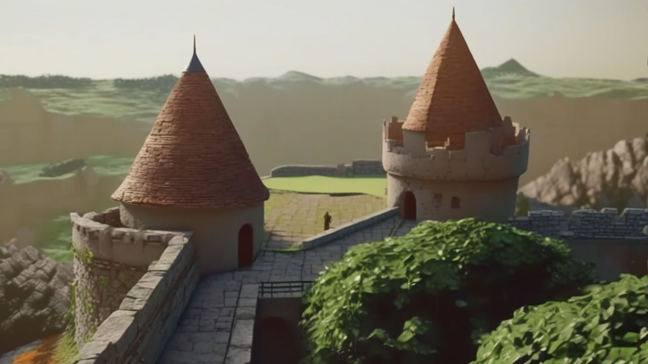 A fantasy broken and small castle by Khoi Tran - Playground