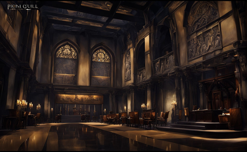 Fantasy guild hall interior by Kelsenpai - Playground