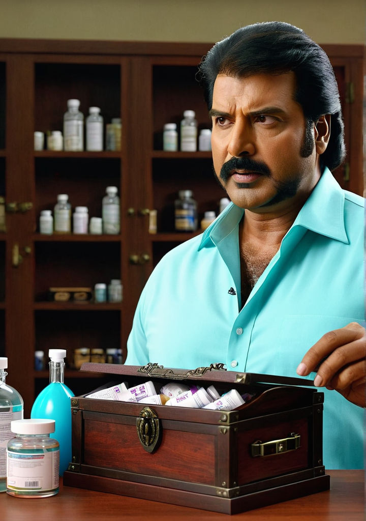 3D animation of a Malayalam superstar Mammootty looking at a... by ...