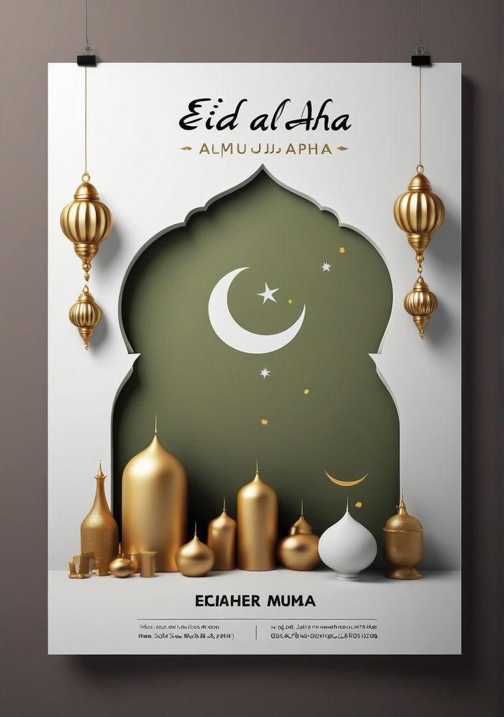 Create a simple poster for a interior design company for eid... by ...