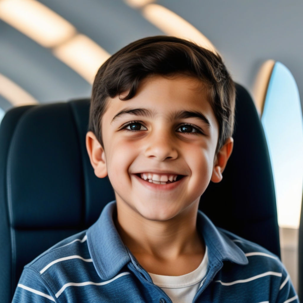 A 13-year-old male child with Arabic features is wow happy by Hussam Al ...