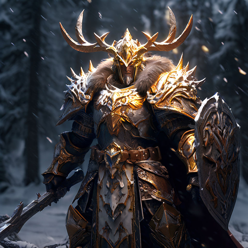 A legendary paladin in heavy armor by Juan Ignacio Godin - Playground