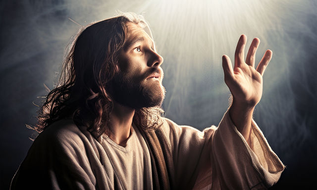 REALISTIC IMAGE OF JESUS CHRIST WITH HIS HANDS UP PRAYING by sound of ...