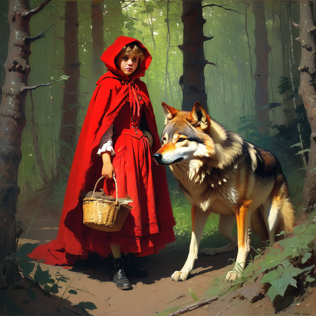 Little Red Riding Hood clad in her iconic red cloak by Jelly Shaft ...