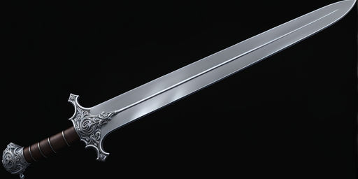 Silverish steel fantasy sword by Ricardo Ribeiro - Playground