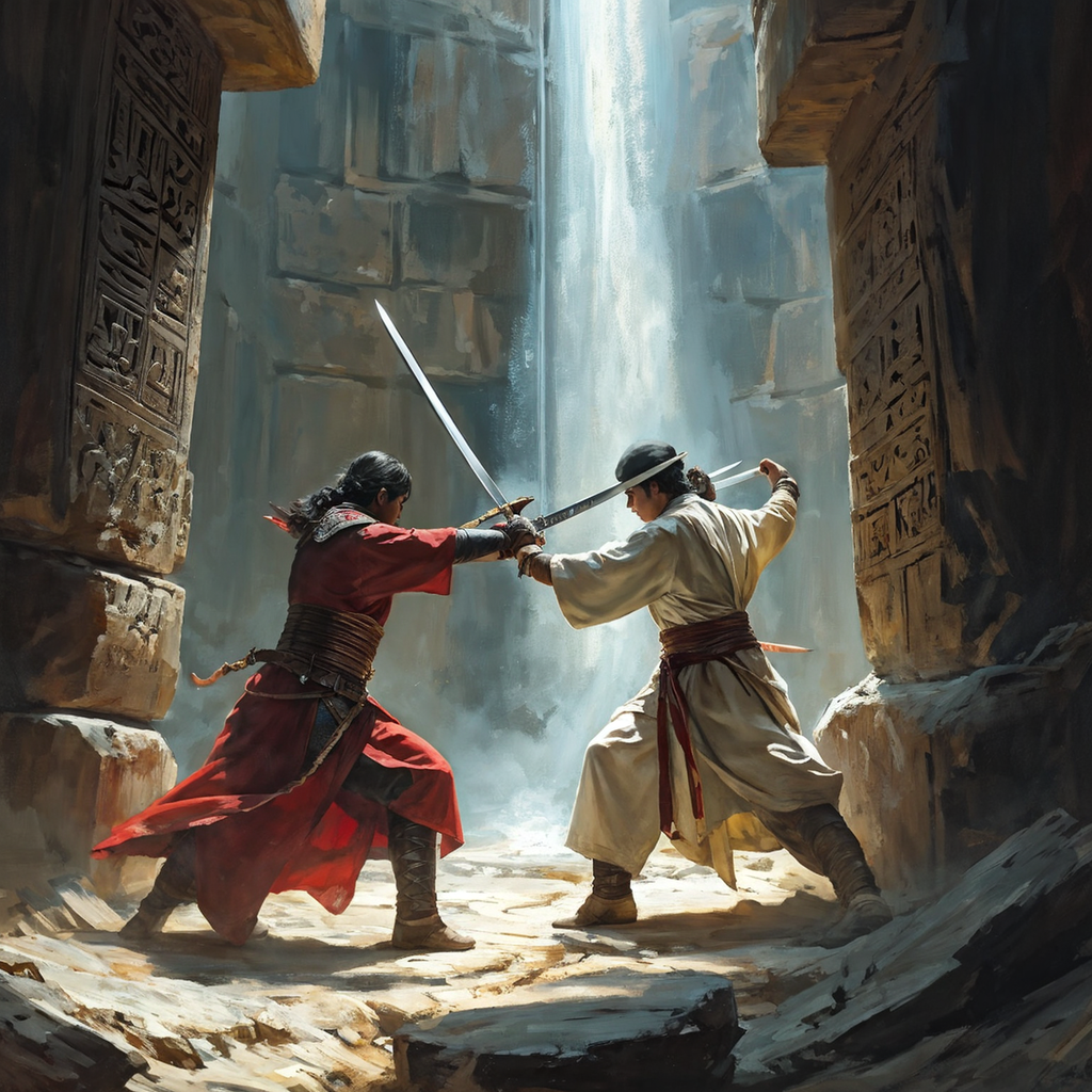 Ancient book. sword fighting in tight spaces by Юрий Корниенко - Playground