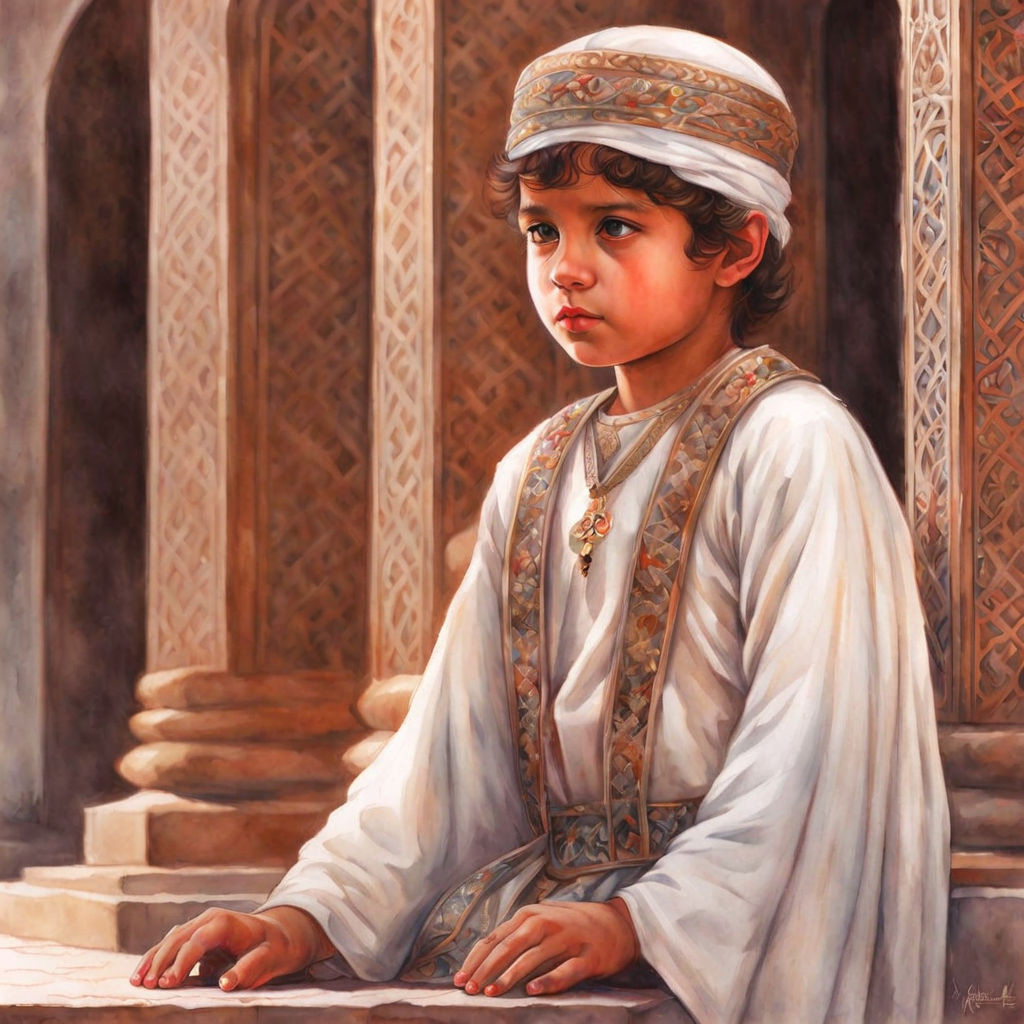 A young Arab Muslim child 500 years ago by Maha Alamro - Playground