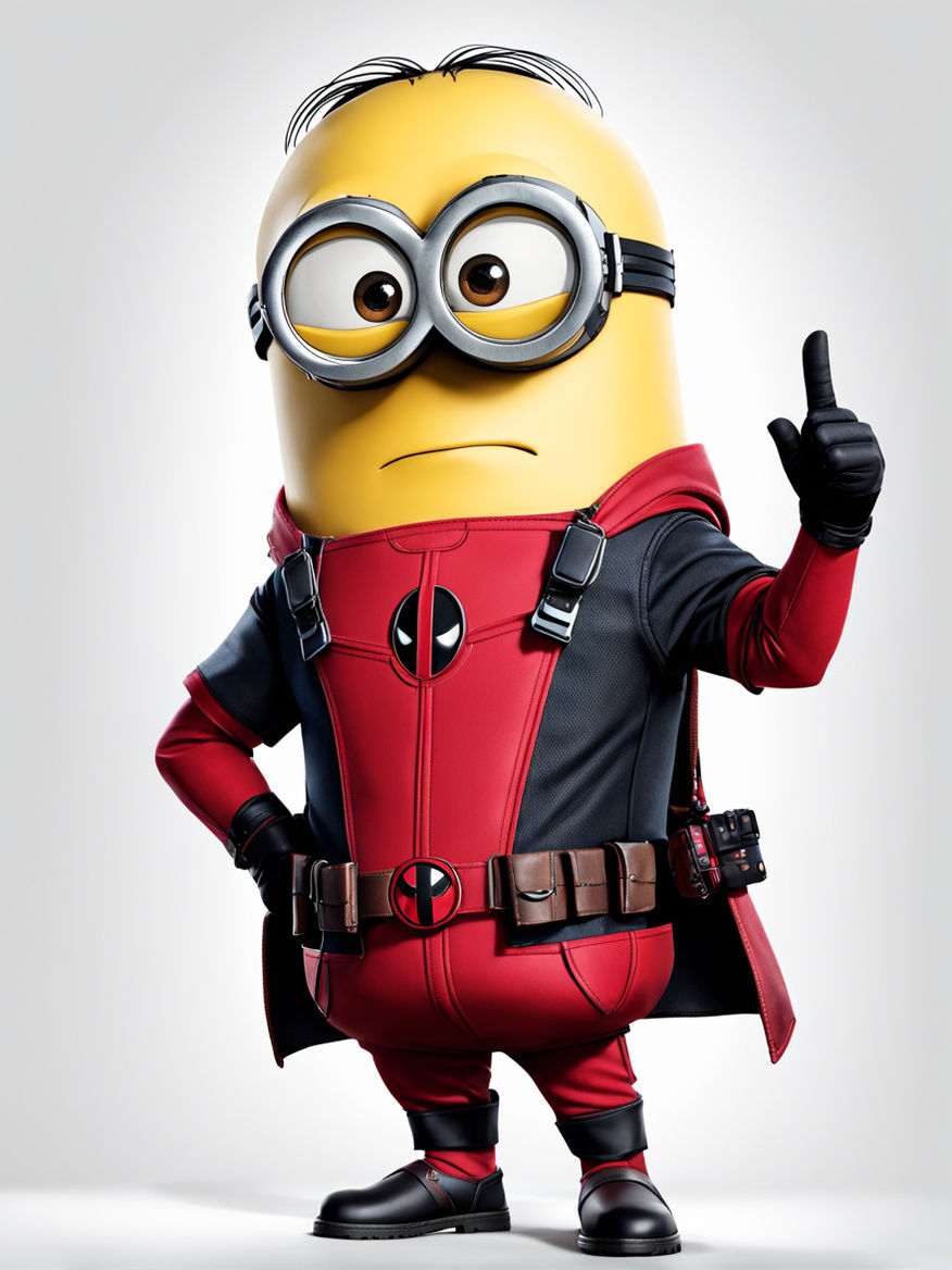 T pose sad Minion in Deadpool costume by Swopnil Deb Nath - Playground