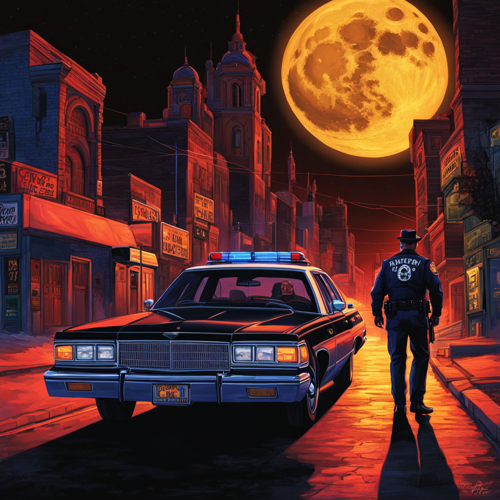 Creepy cop clad in Ghostface costume by Alisha Maggard - Playground