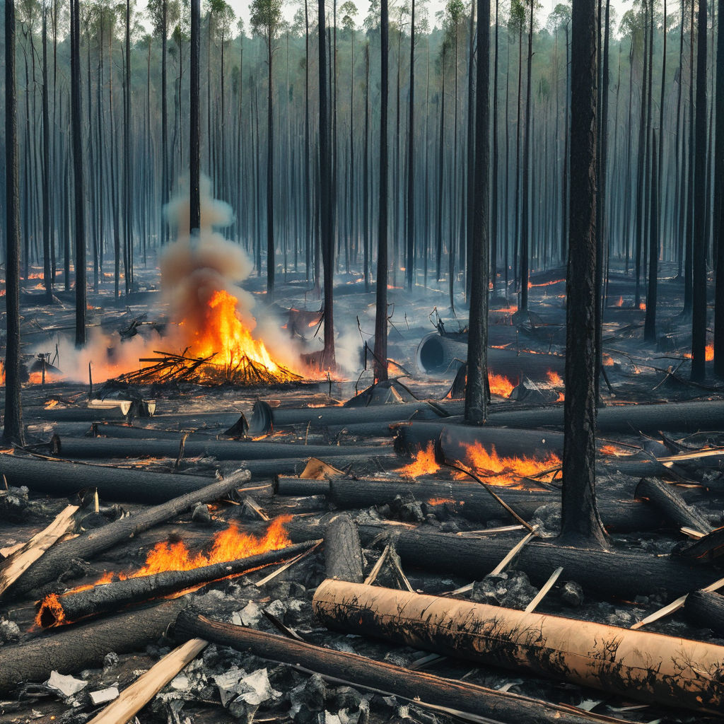 Human cut the forest by Divya - Playground