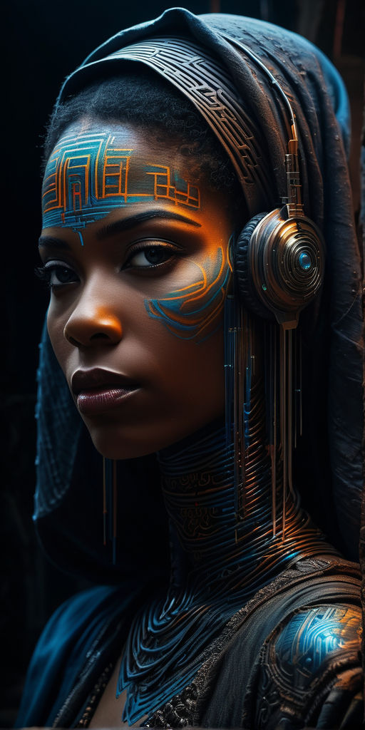 Cyborg in nature Arabic calligraphy by rym storm - Playground