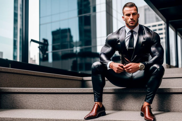 A very attractive extremely muscular gigachad bodybuilder po... by ...