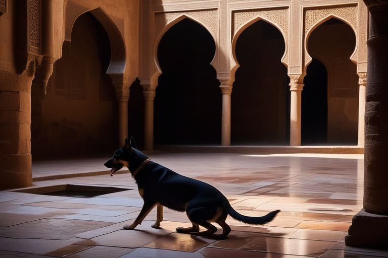 An ancient Arab dog is urinating inside an ancient mosque by Rudi IS ...