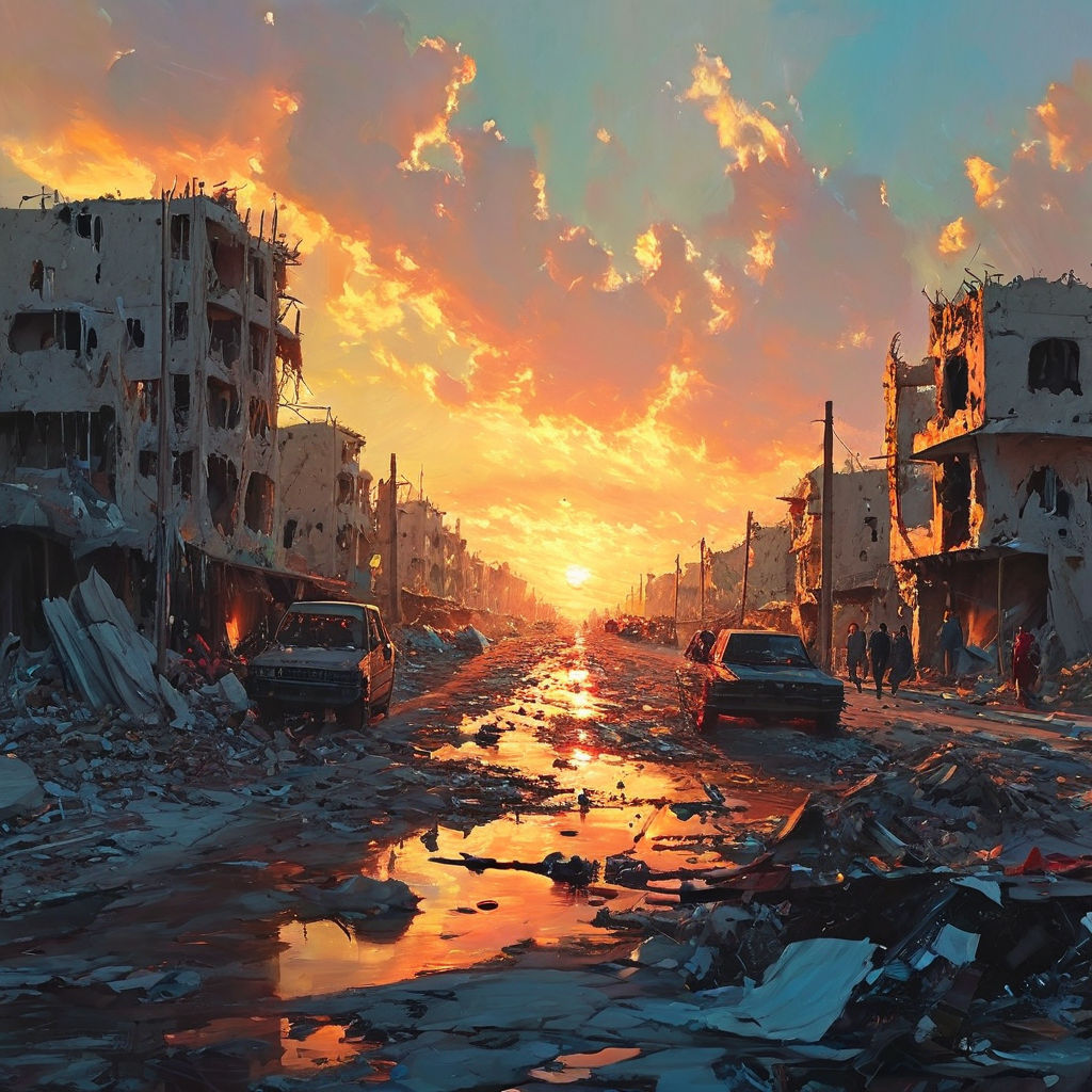 A highly detailed and intricate scenery of Gaza by Dana Al-otaibi ...