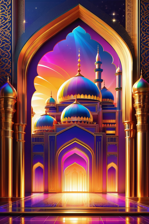 Mosque icon encased in radiant by Reda melhem - Playground