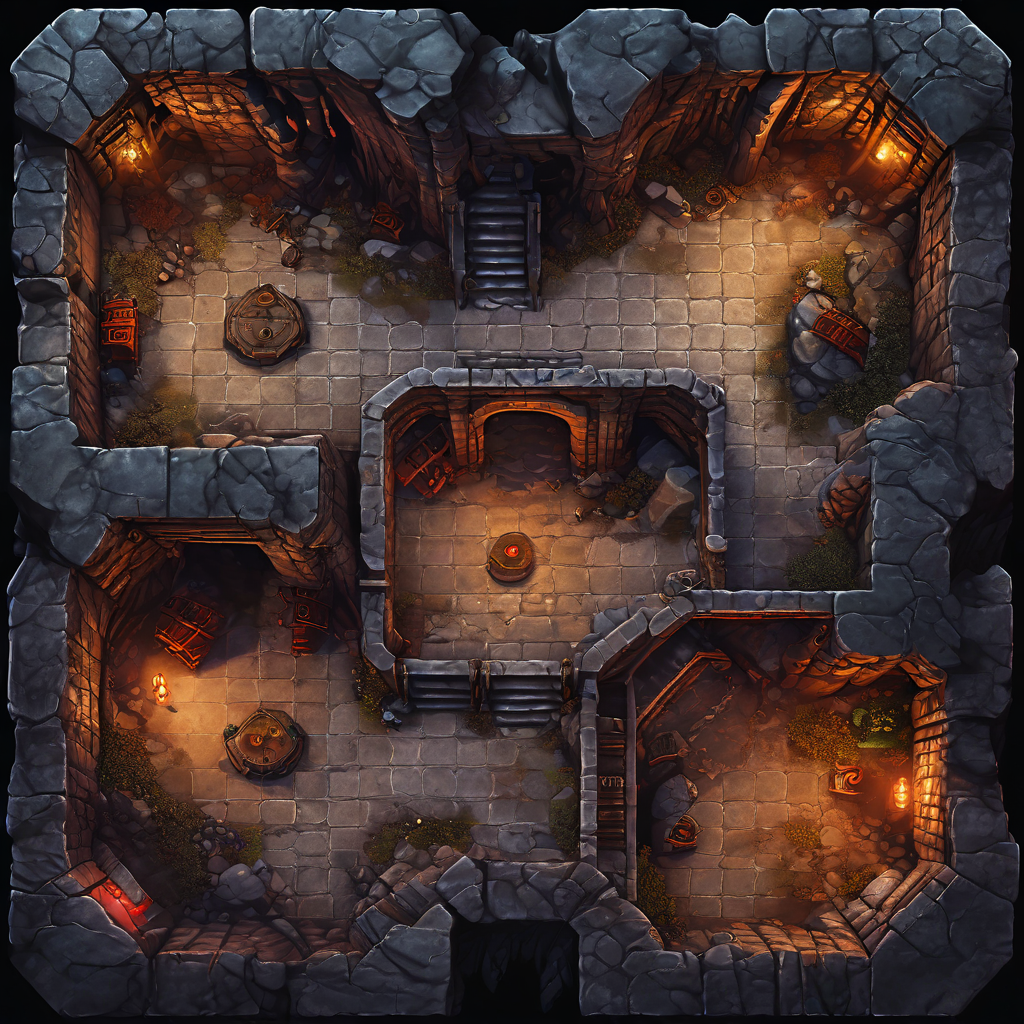 A dungeons and dragons top-down tabletop battlemap by Heather Ambrosio ...