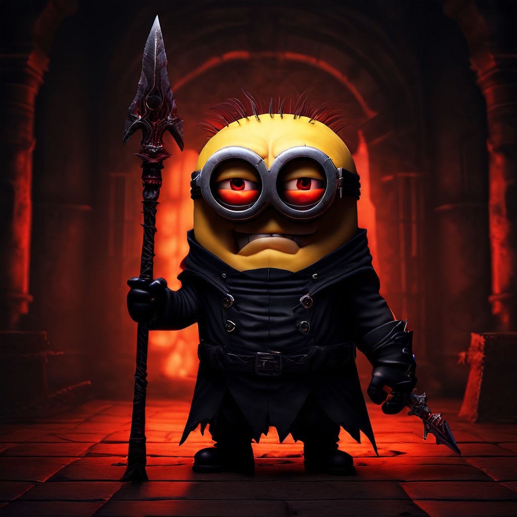 The minion but he's evil with red eyes and a evil staff and ... by Cael ...