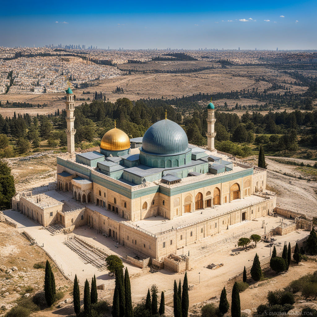 The construction of the Al-Aqsa Mosque of Suleiman (peace be... by Abd ...