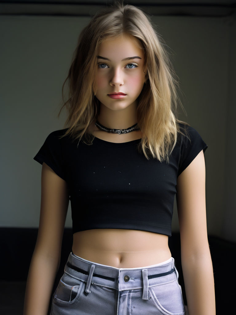 Anorexic Teenage Girls In A Crop Top By Kitten Jenner Playground