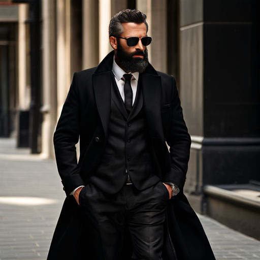 A well dressed man with a beard in a black suit by Parv Bhardwaj ...