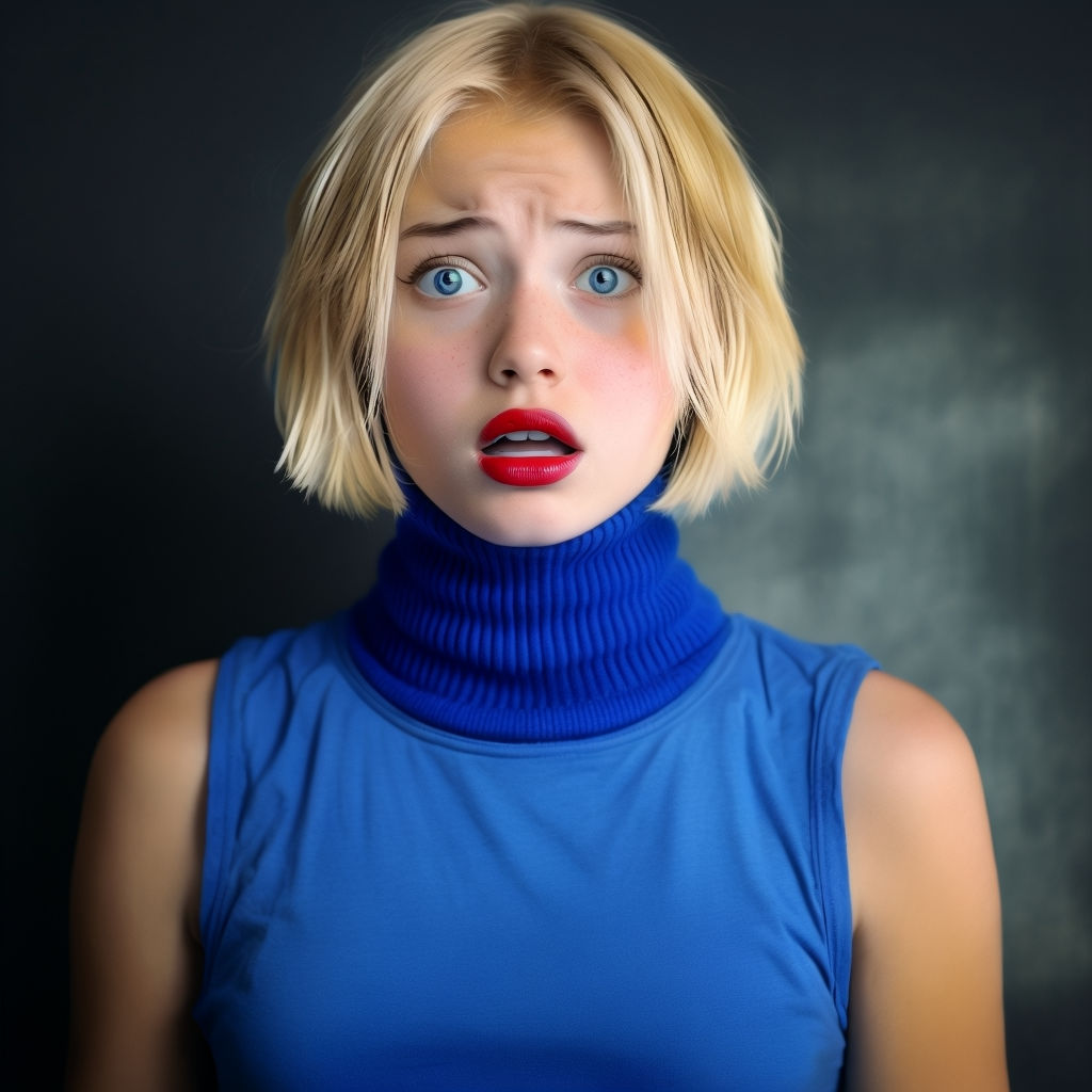 Beautiful Young Tomboy With Blonde Short Hair With Blue Eyes... by ... Beautiful Young Tomboy With Blonde Short Hair With Blue Eyes... by ...