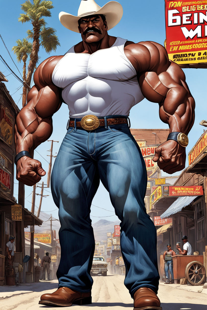 Comic book depiction of A towering extremely massive muscle ... by Milo ...
