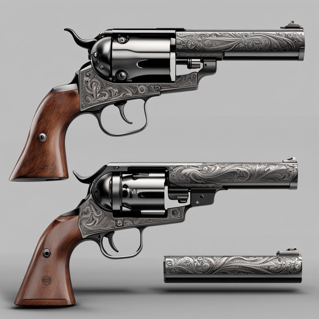 "A visual prompt for a new revolver design inspired by the C... by ...