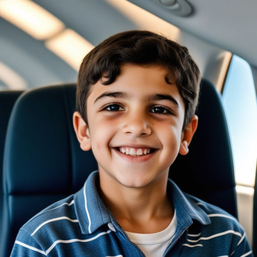 A 13-year-old male child with Arabic features is happy by Hussam Al-Ra ...