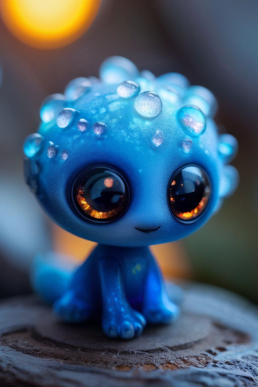 Super cute tiny indigo creature from space. Spreading kindne... by ...