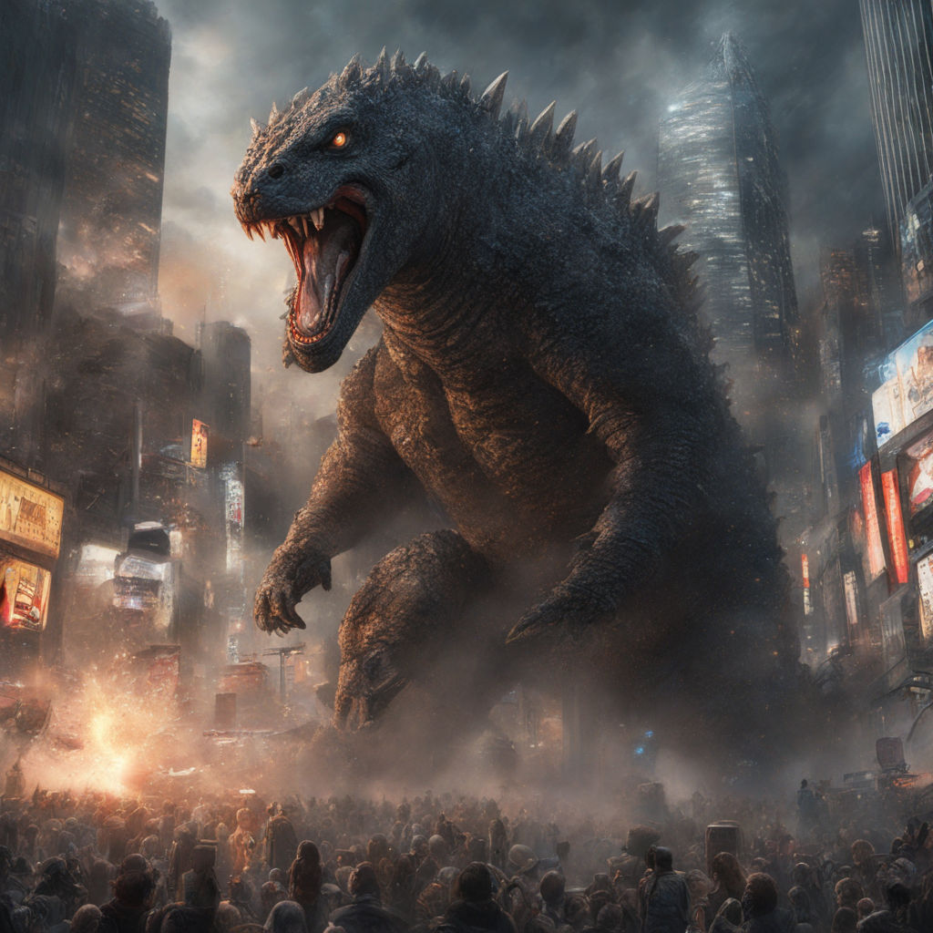 Dwayne "The Rock" Johnson in an epic showdown with Godzilla by 吉良吉影 ...