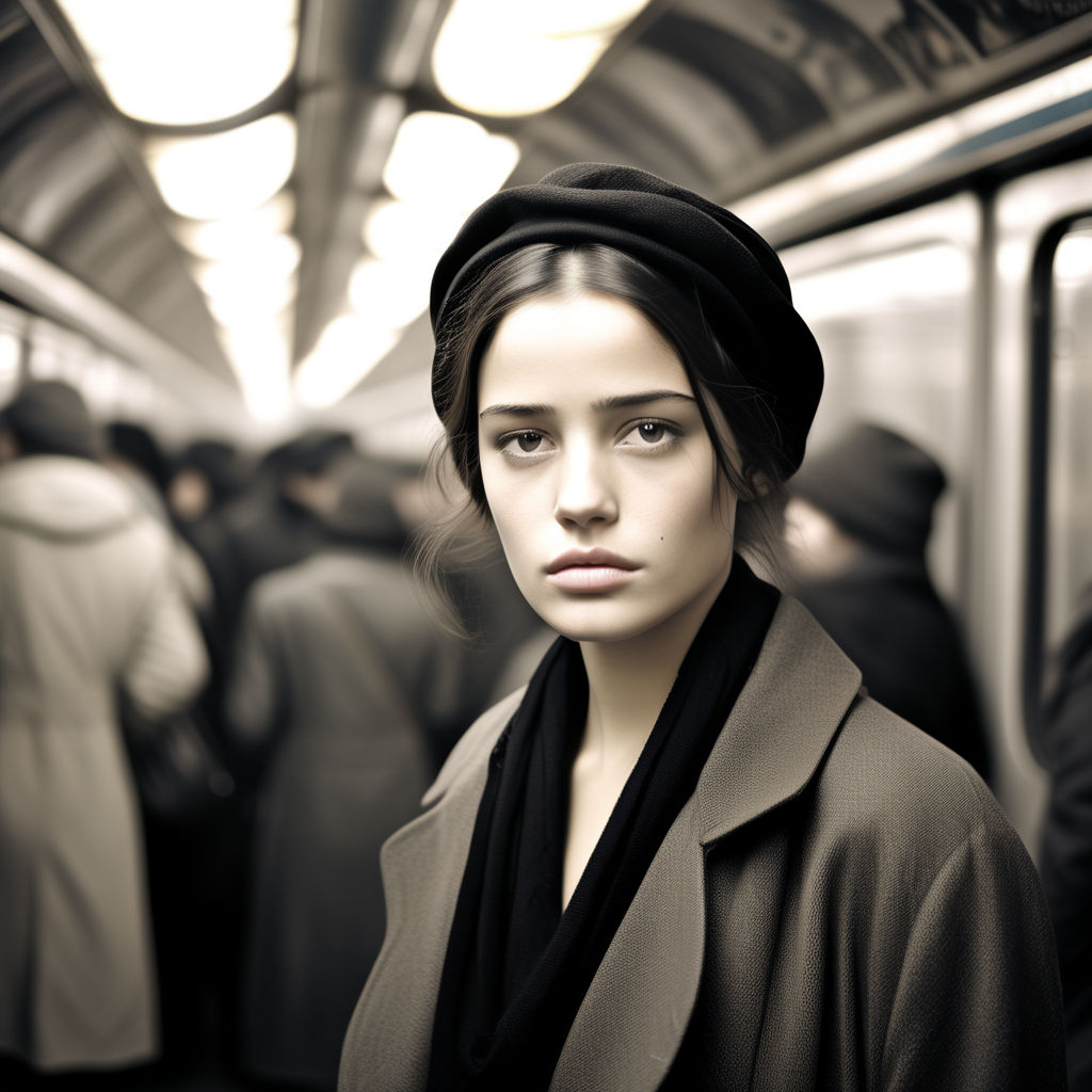 Create an hyper realistic photo of a Young european sad poor... by ...