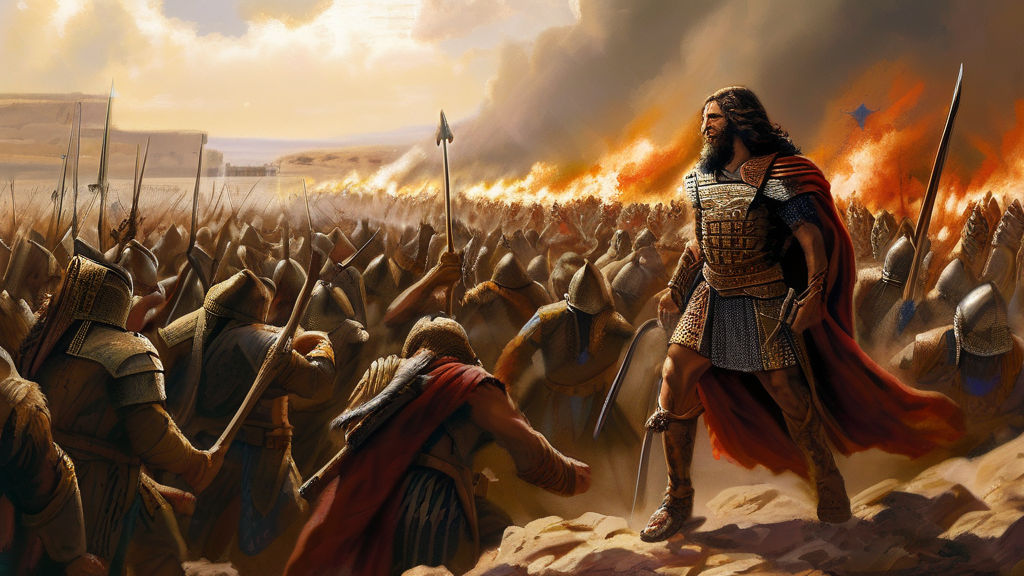 Army of Israel against the Philistines as in the bible by Filiphe ...