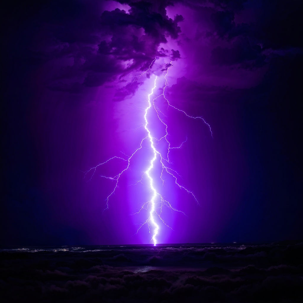 A purple lightning bolt by June Jones - Playground