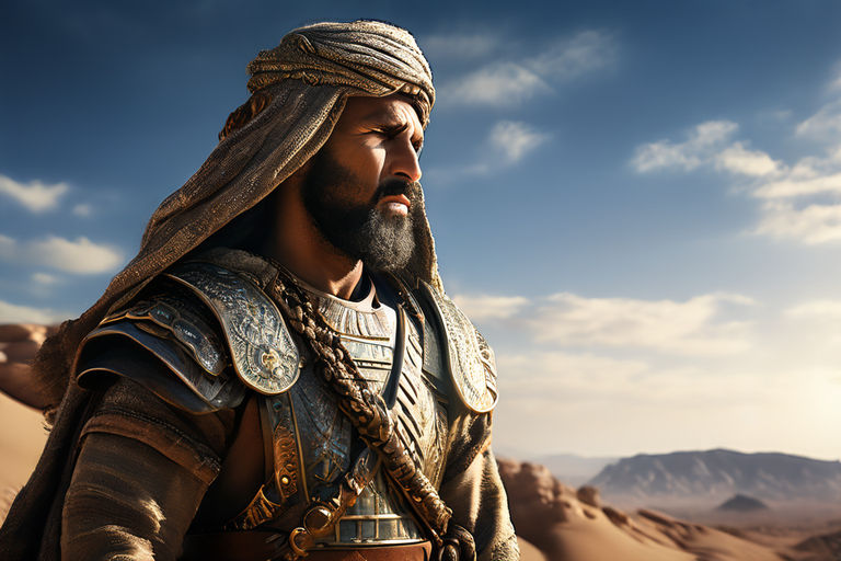 Full body ancient Hebrew soldier Joshua 60 years outside in ... by ...