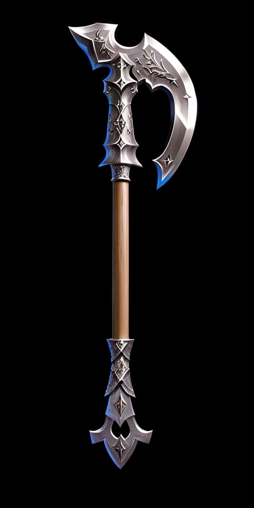 Large metal axe with a wooden handle by Florencia Elizabeth - Playground