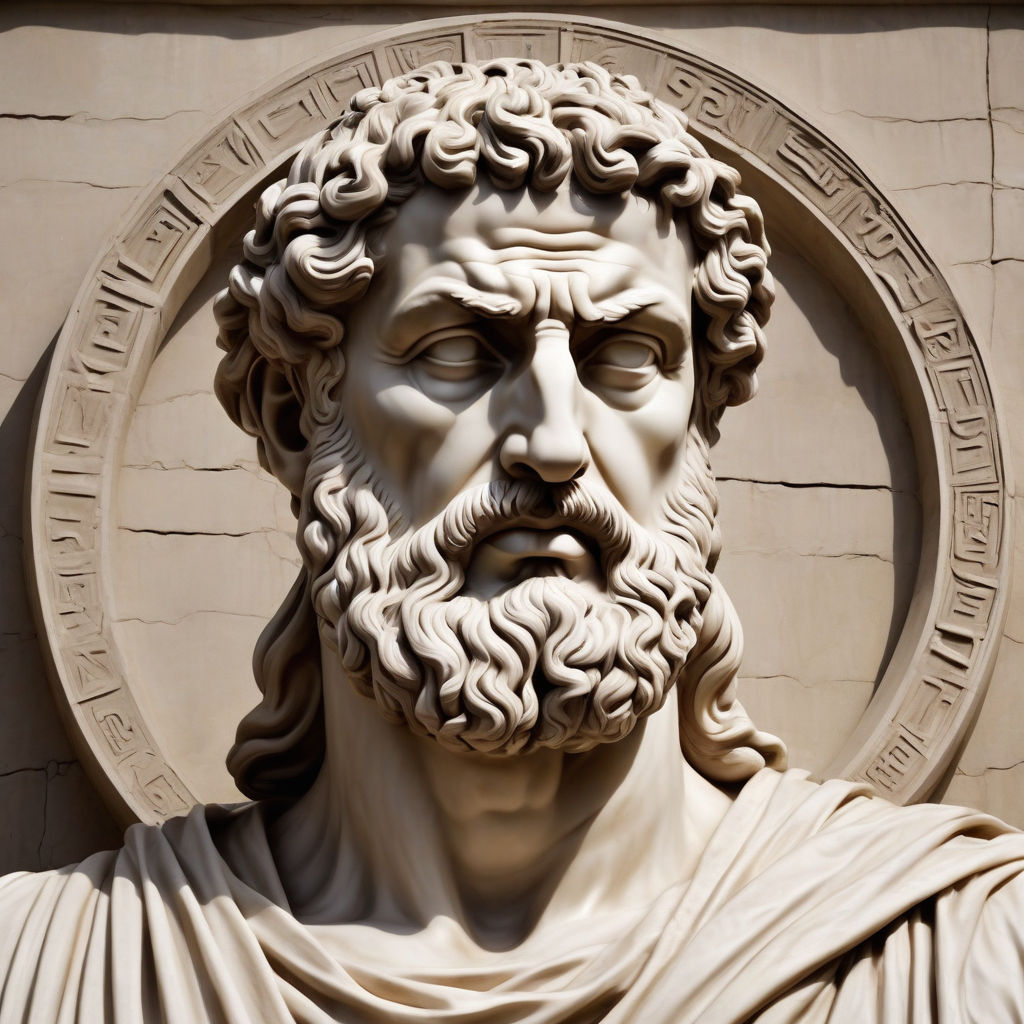 Stoic strength depiction Stoic displaying fortitude by arteemio yuca ...