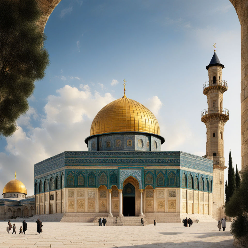 The construction of the Al-Aqsa Mosque of Suleiman (peace be... by Abd ...