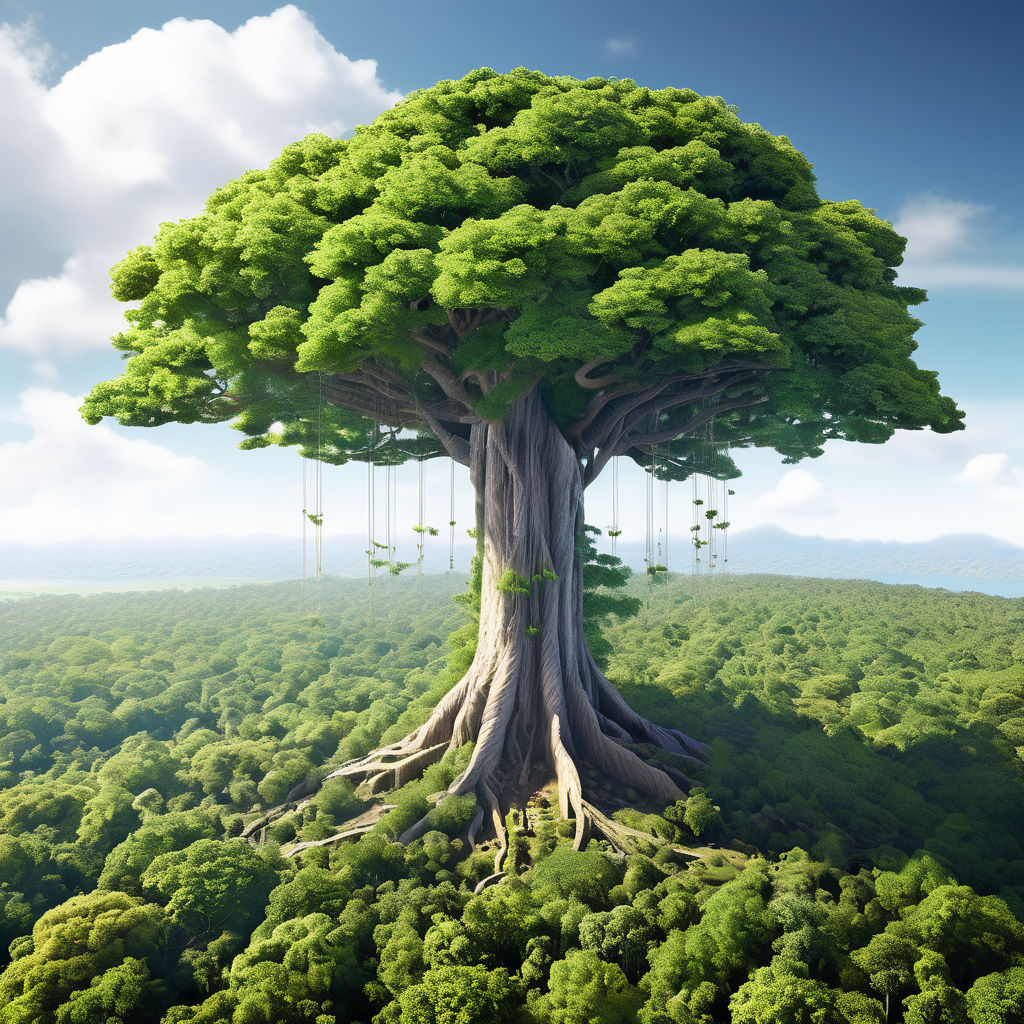 Ultra realistic imag of world largest tree "Tane Mahuta" alo... by ...