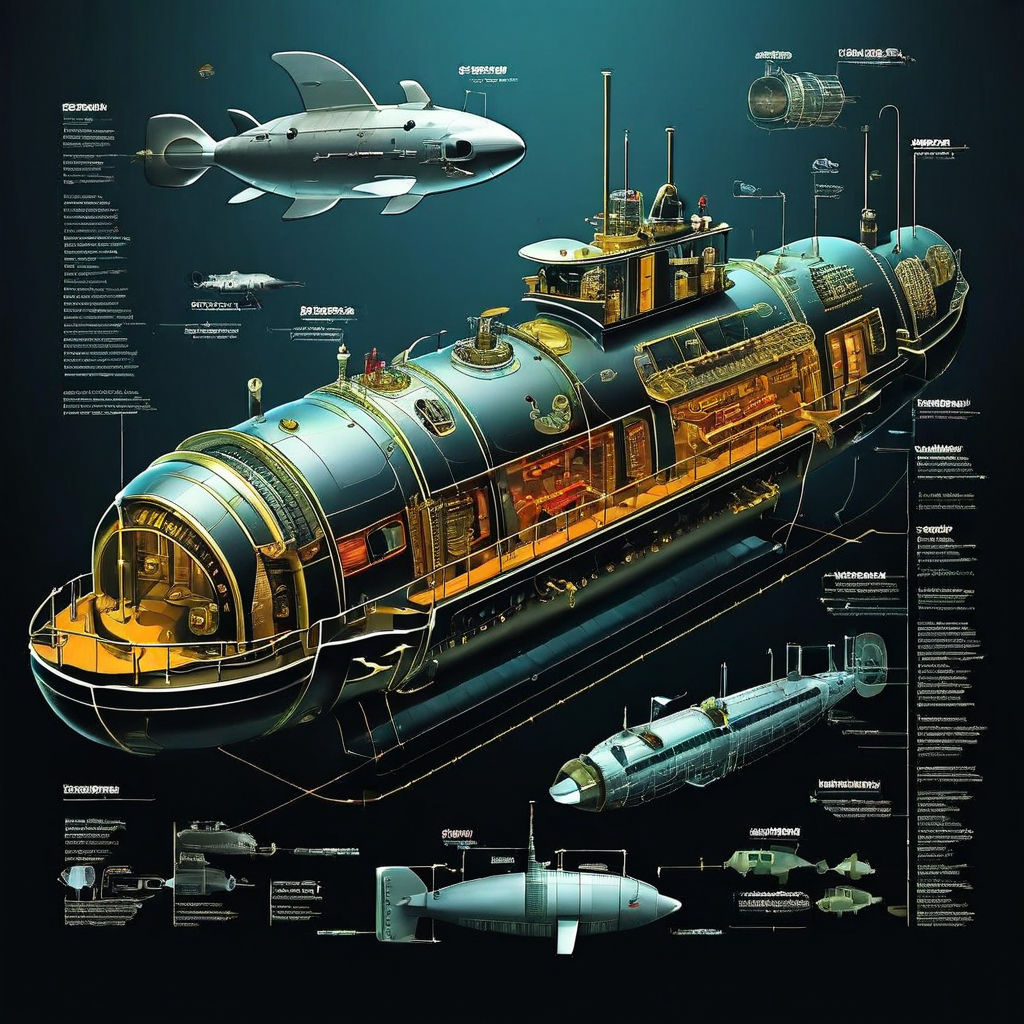Diagram of a deep-sea submarine by Crystal ice - Playground