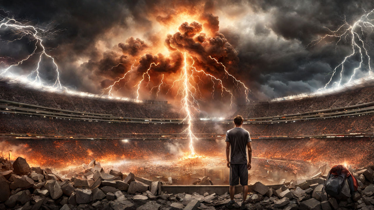 "Extreme apocalyptic scene at the Olympics by Julio Glauber - Playground