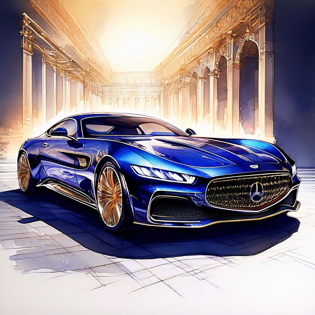 Luxury car quality light iColored pencil sketch by Tobias Wasmus ...