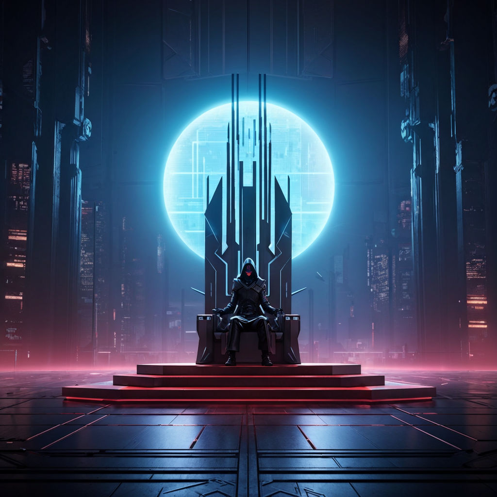 Brutalist throne in metallic hues by Dominik M - Playground