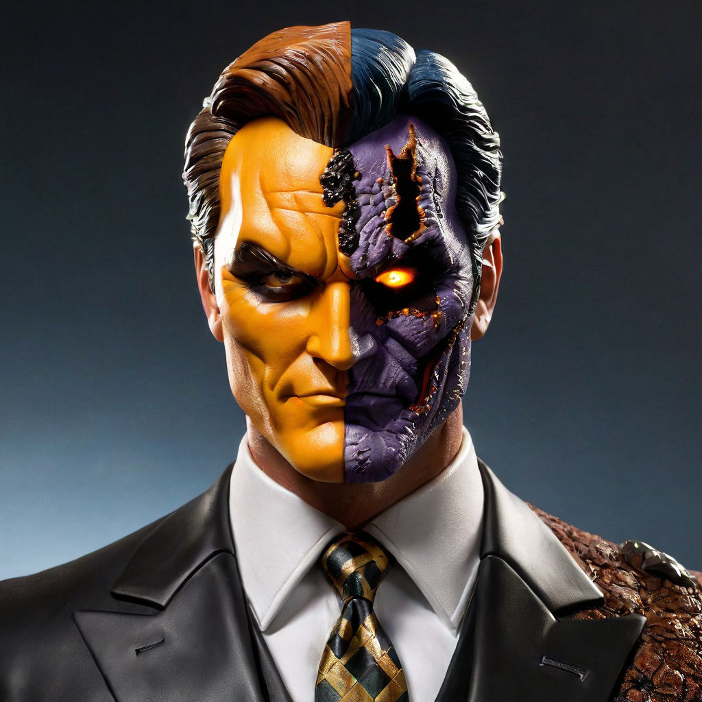 A stunningly realistic depiction of Harvey Two-Face by Lakshya Jain ...