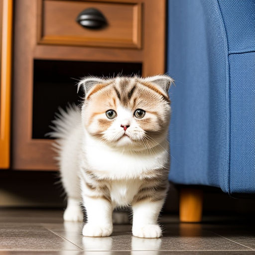 Fluffy fat baby Scottish fold cat standing on hind legs by Nevaeh ...